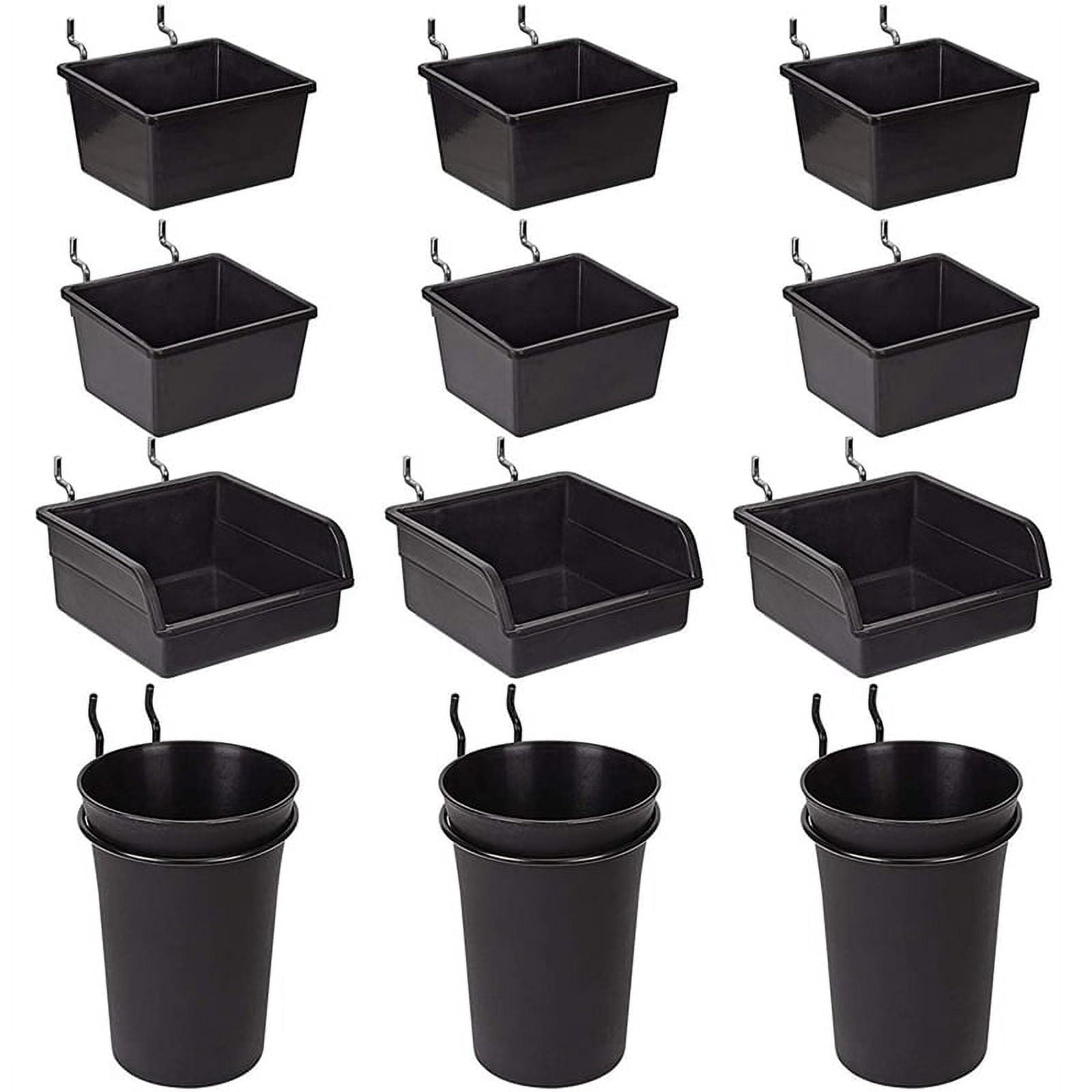 Pegboard Bins Peg Board Cups with Hooks & Loops 12 Pack,Assortment ...