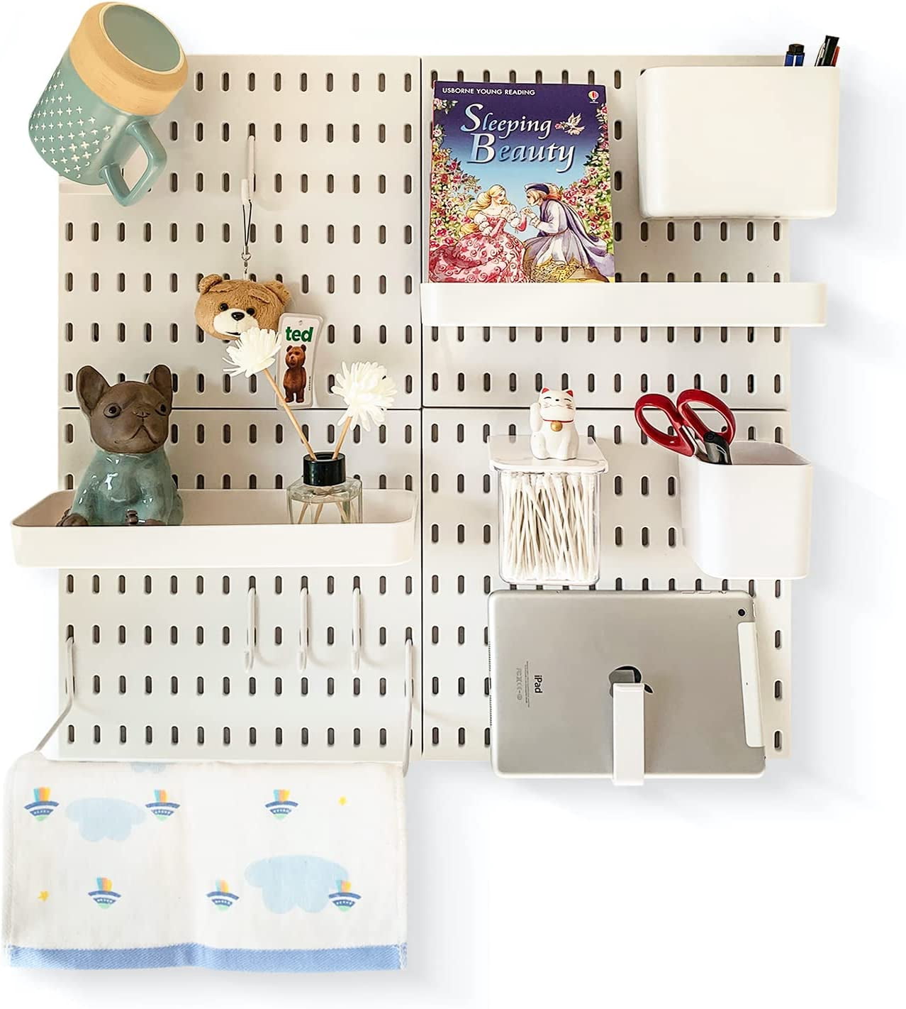Pegboard Combination Kit and 13 Accessories(Shelf Hook Brackets ...