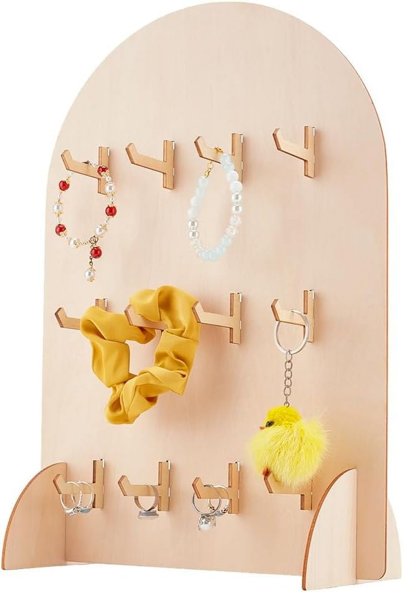 Pegboard Display Stand Large Arch Shaped Wood Bracelet Display Stands ...