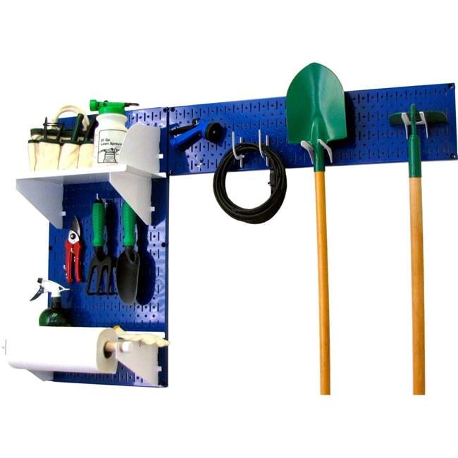 Pegboard Garden Tool Board Organizer, Blue & White - 48 x 32 x 9 in ...