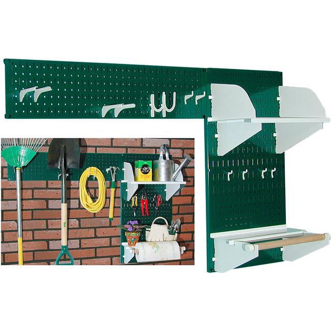 Pegboard Garden Tool Board Organizer, Green & White - 48 x 32 x 9 in ...