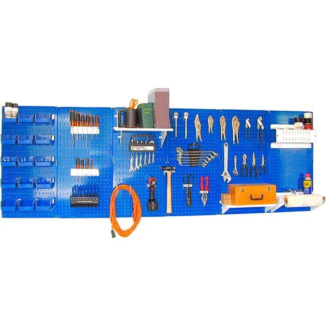 Pegboard Master Workbench Kit, Blue & White - 96 x 32 x 9 in. - Walmart.com