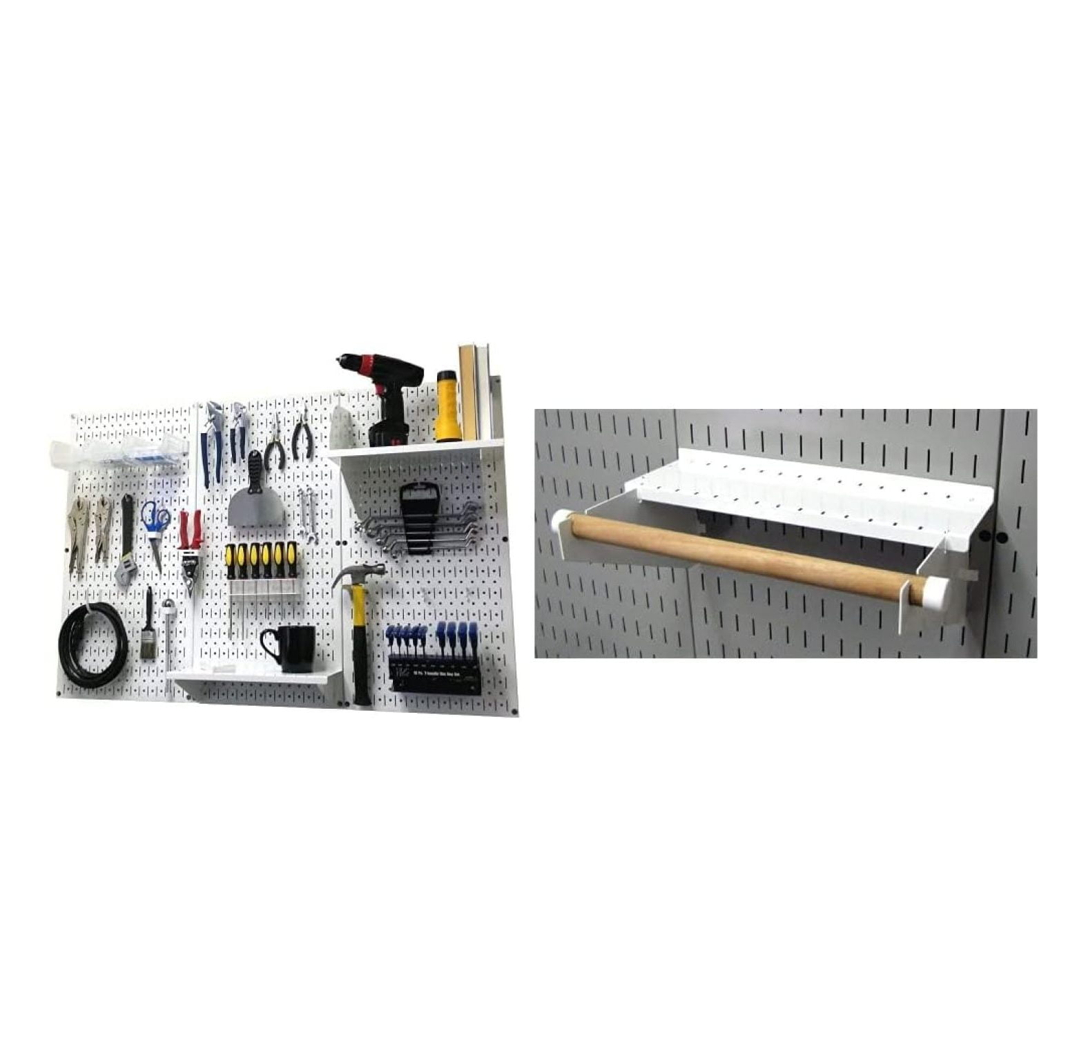 Pegboard Organizer 4 ft. Metal Pegboard Standard Tool Storage Kit ...