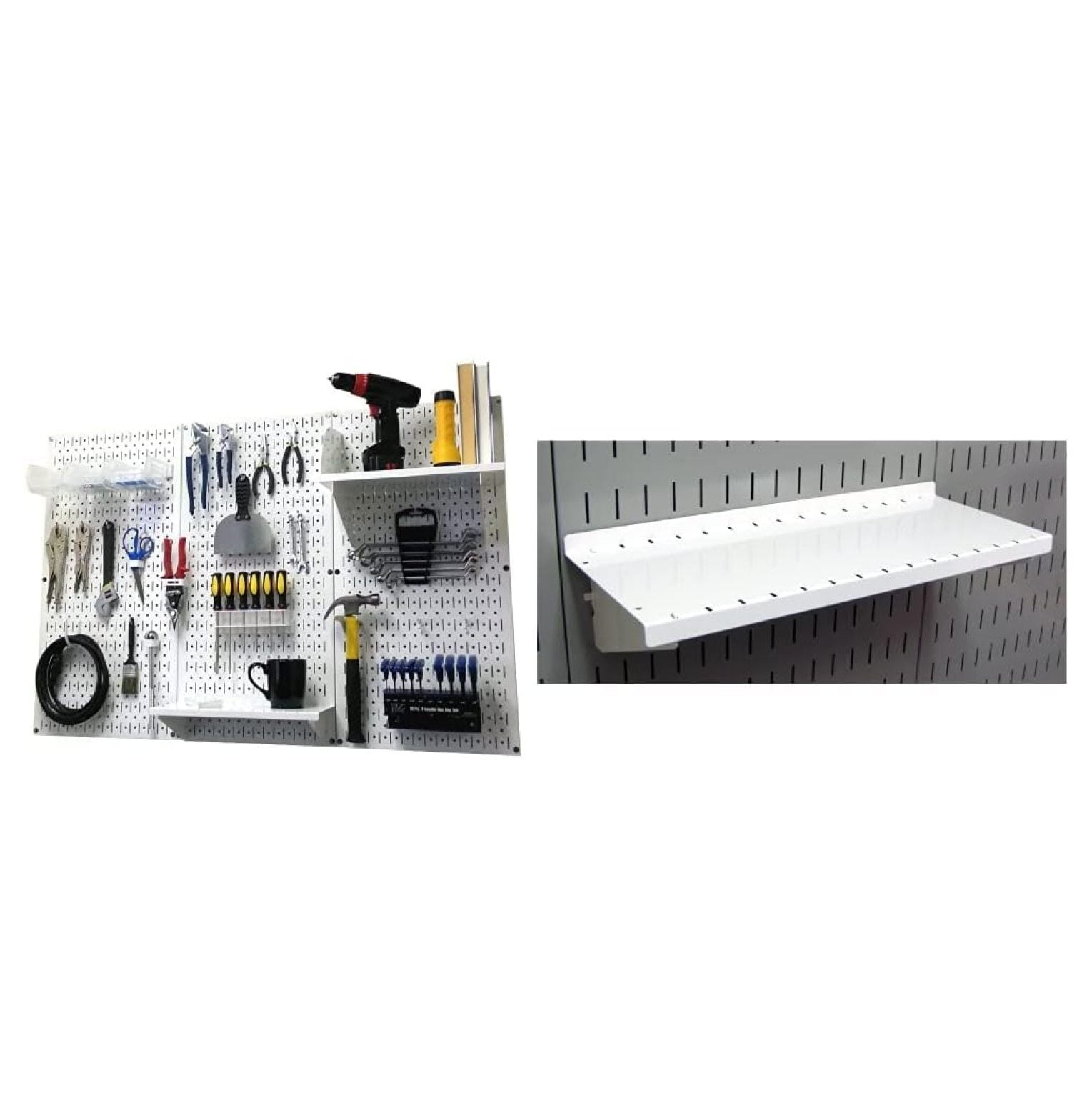 Pegboard Organizer 4 ft. Metal Pegboard Standard Tool Storage Kit ...