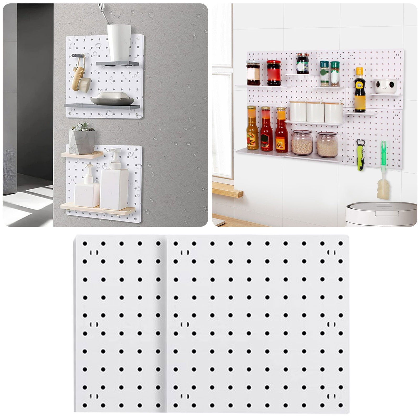 Pegboard Panels,(10 * 10 inch) Garage Pegboard Tool Organizer,Home ...