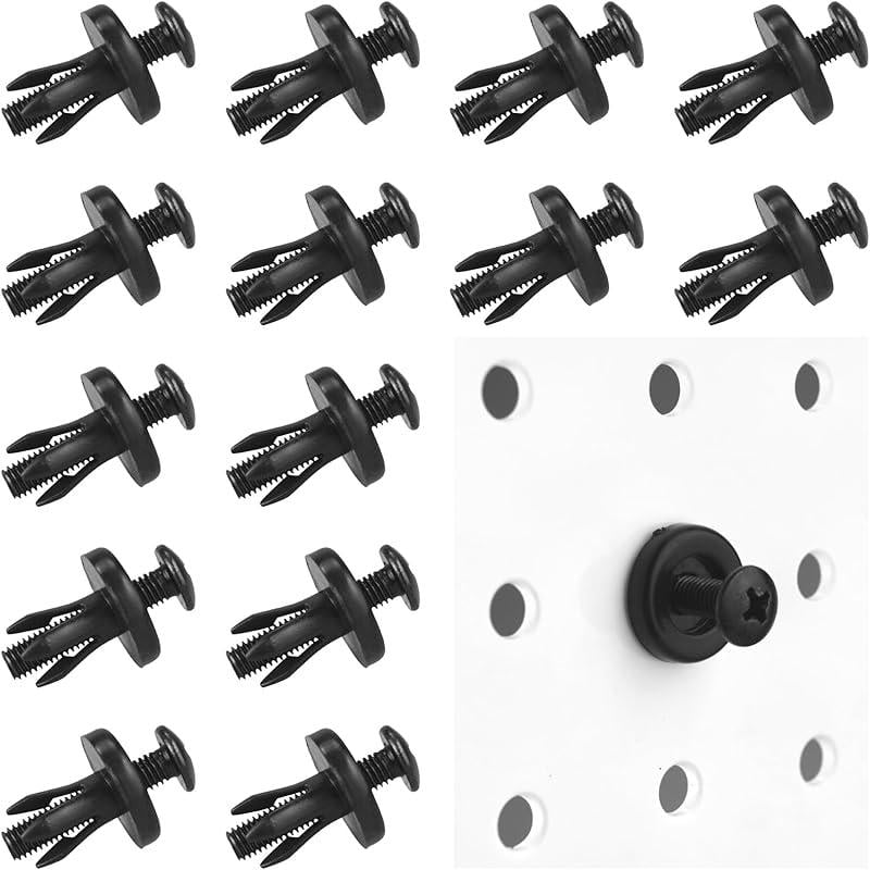 Pegboard Peg Hooks Accessories - 40 Set Pegs with Inserts and Screw Fit ...