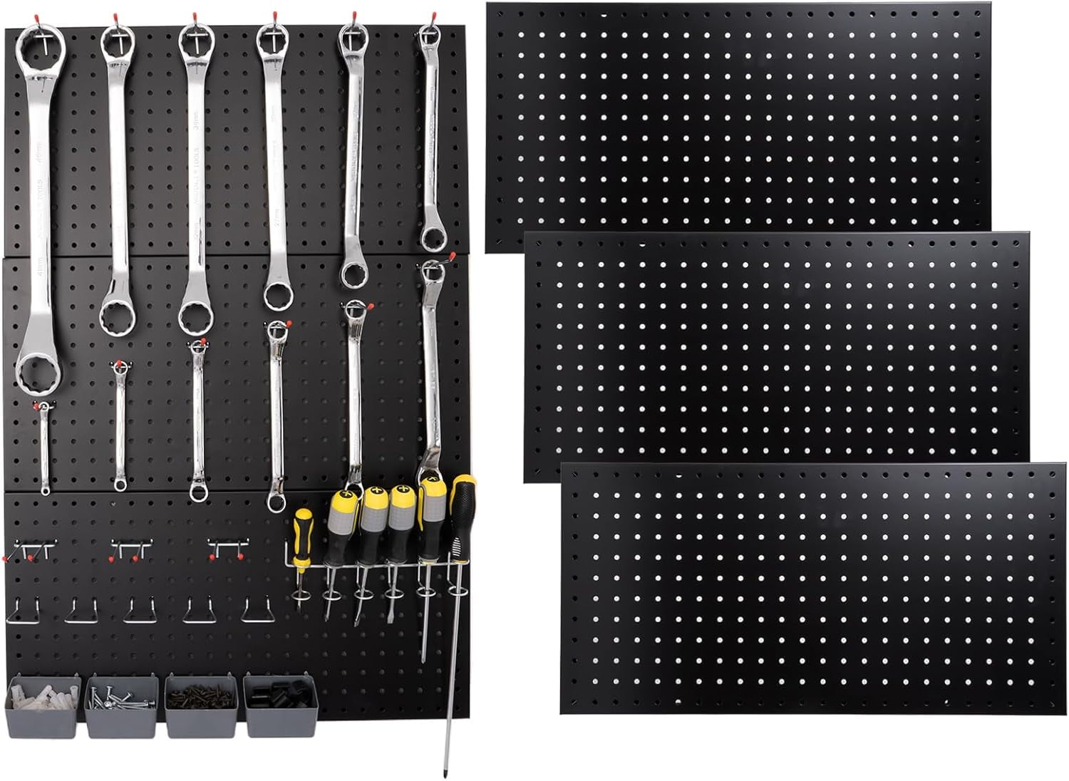 Pegboard Wall Organizer Metal Pegboard Panels Garage Peg Board Tool ...