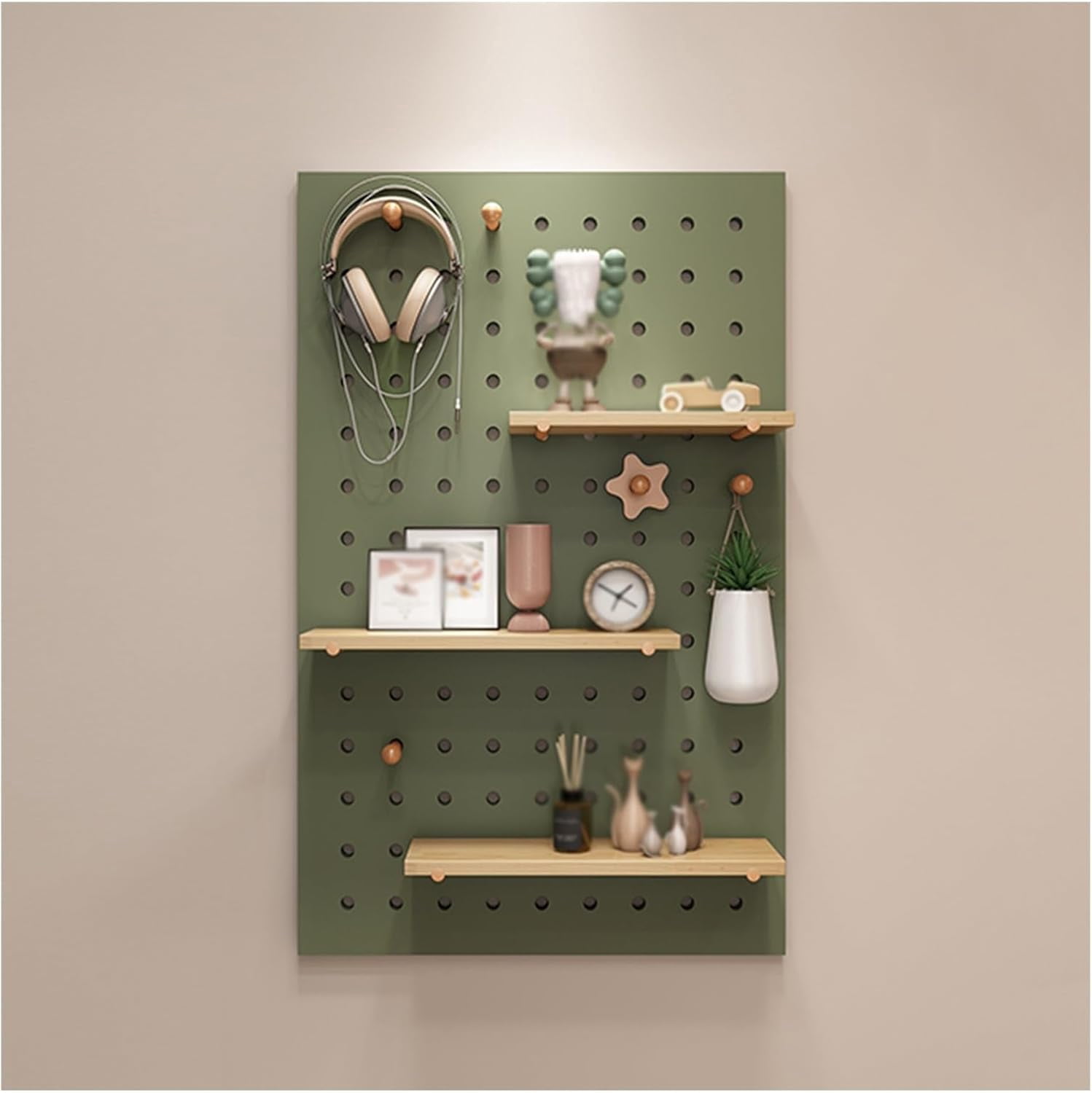Pegboard Wall Organizer Panels, Wall Mount Display Peg Boards Kit ...