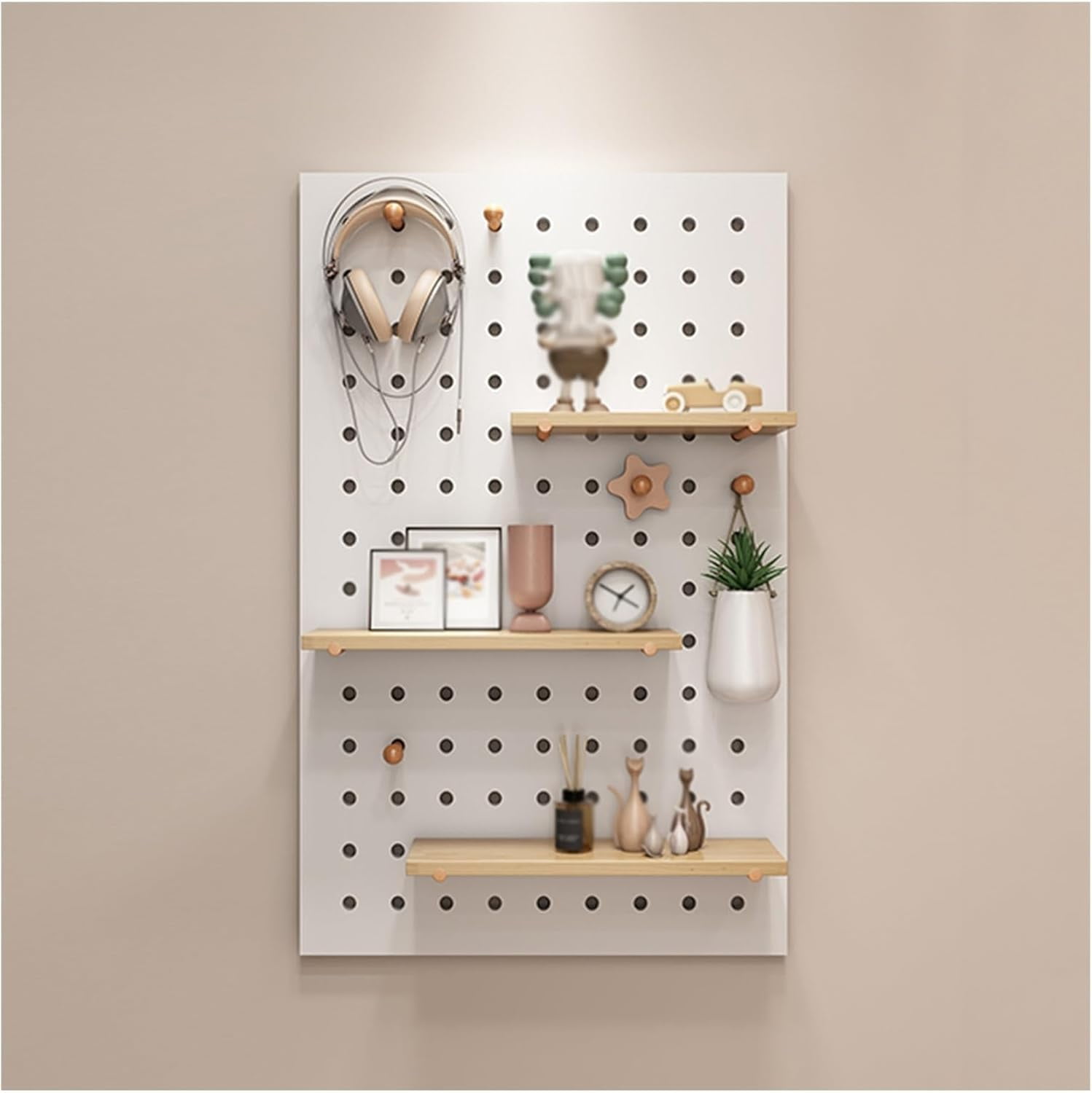 Pegboard Wall Organizer Panels, Wall Mount Display Peg Boards Kit ...