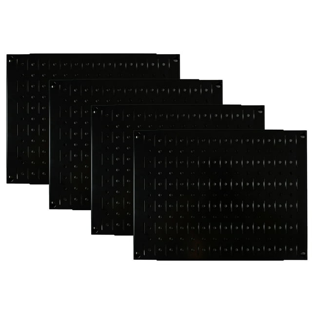 Pegboard Wall Organizer Tiles - Wall Control Modular Black Metal ...
