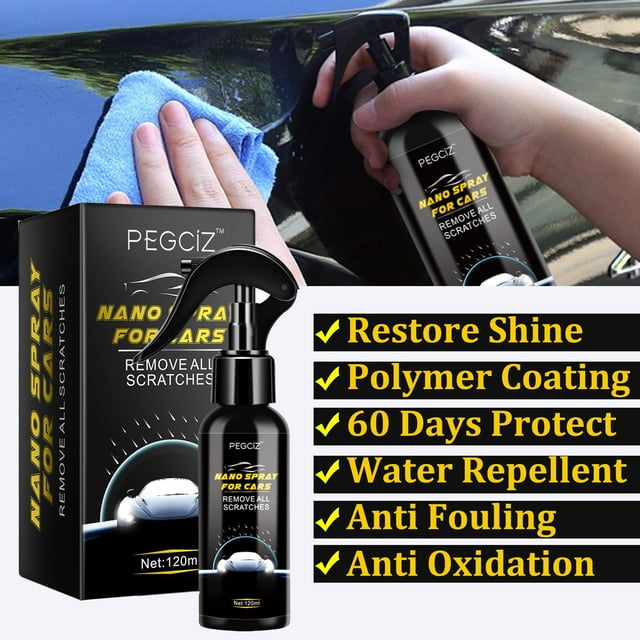 Pegciz Nano Spray for Car, 120ml Remove All Scratches Spray, Enhance ...