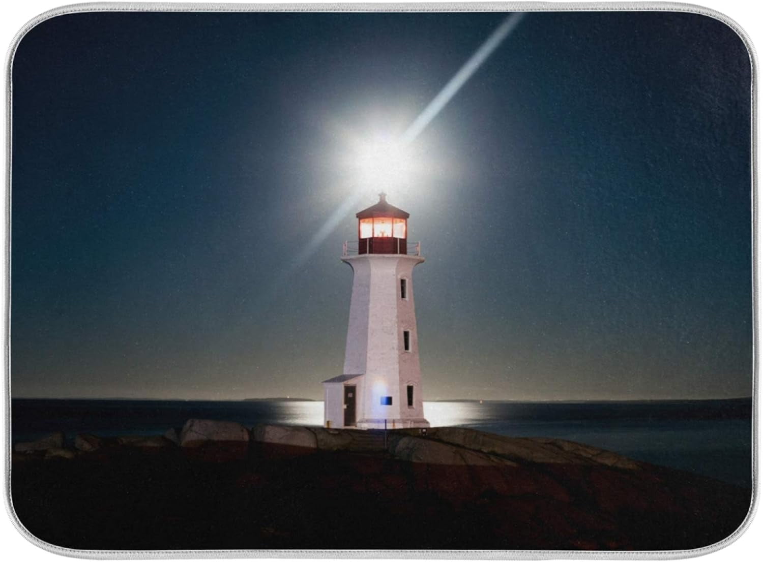 Peggy's Cove Lighthouse Dish Drying Mat Reversible Microfiber Kitchen ...