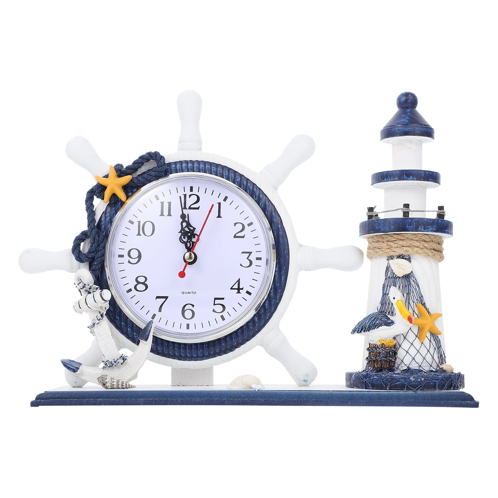 PeggyDoll 1Pc Lighthouse Design Clock Ocean Style Ornament Artistic ...