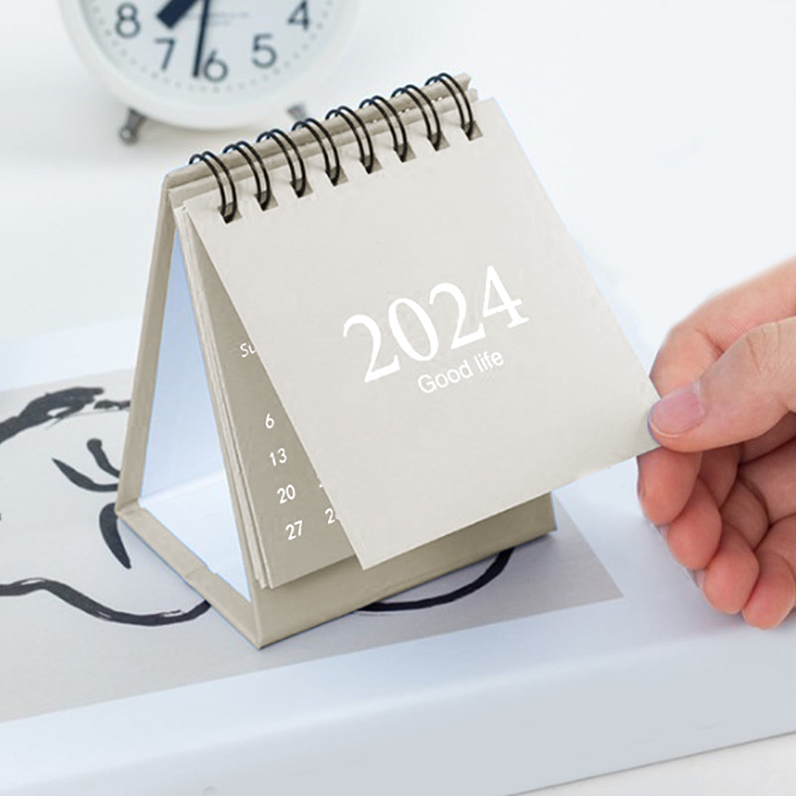PeiBai 2024 Style Mini Desk Calendar Desktop Ornament Desk Calendar ...