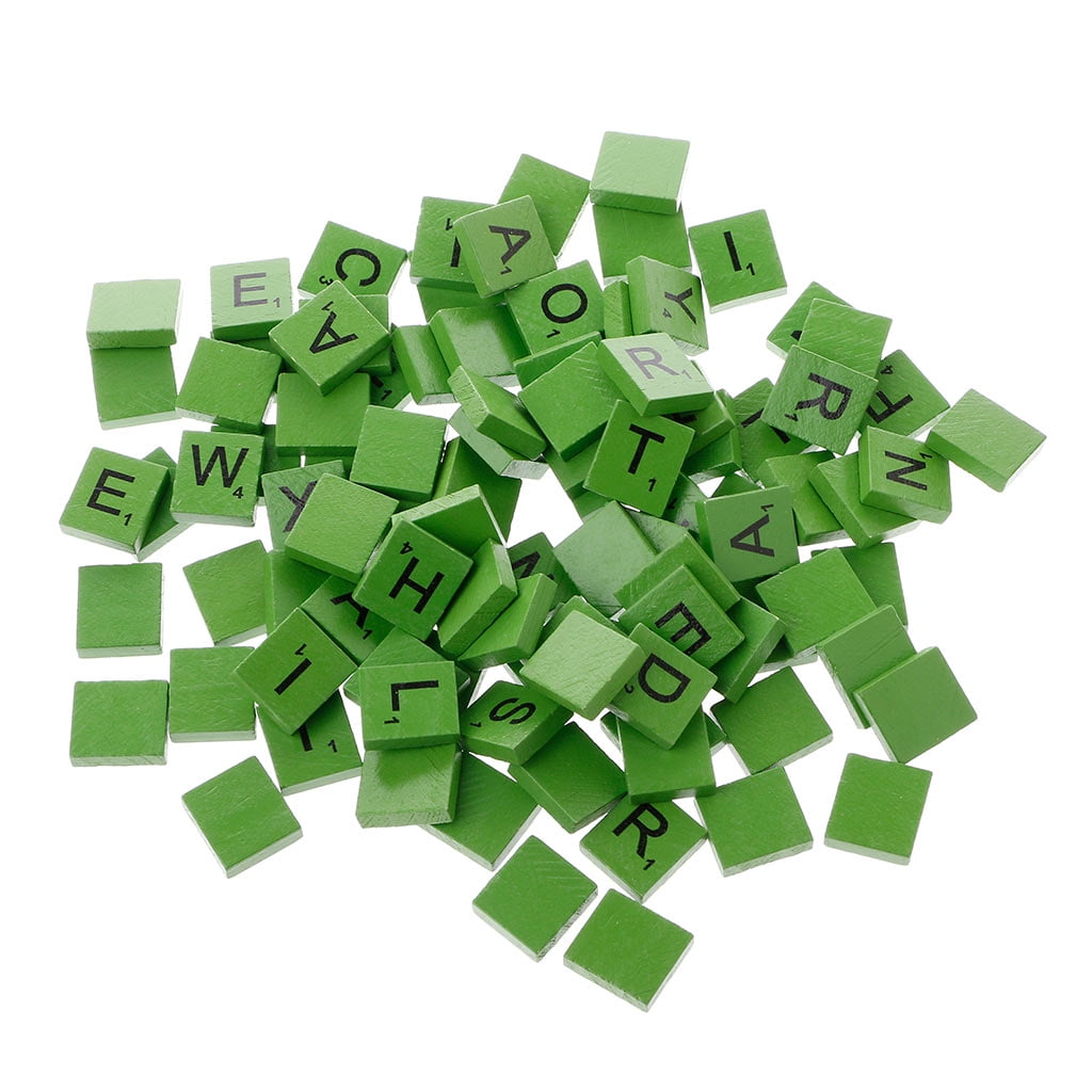 Peiiwdc 100Pcs Wooden Colourful Tiles Mix Letters - Walmart.com