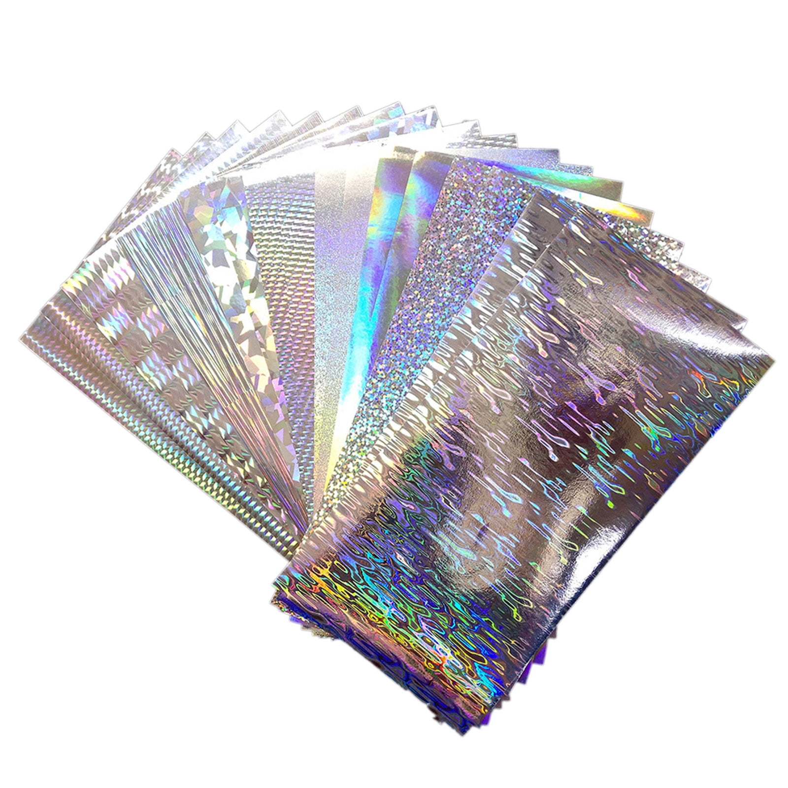 Peiiwdc 18Pcs Reflective Fishes Scale Stickers Holographics Adhesive ...