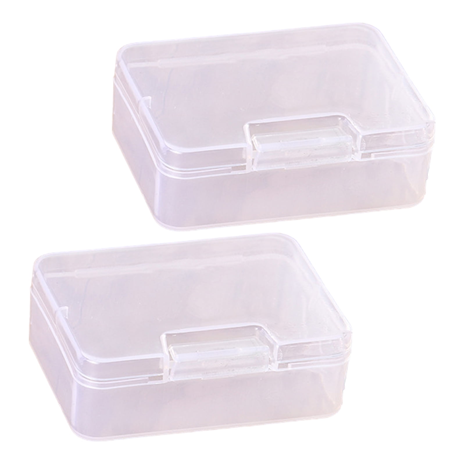 Peiiwdc 2pcs Small Clear Storage Containers Portable Beads Storage ...
