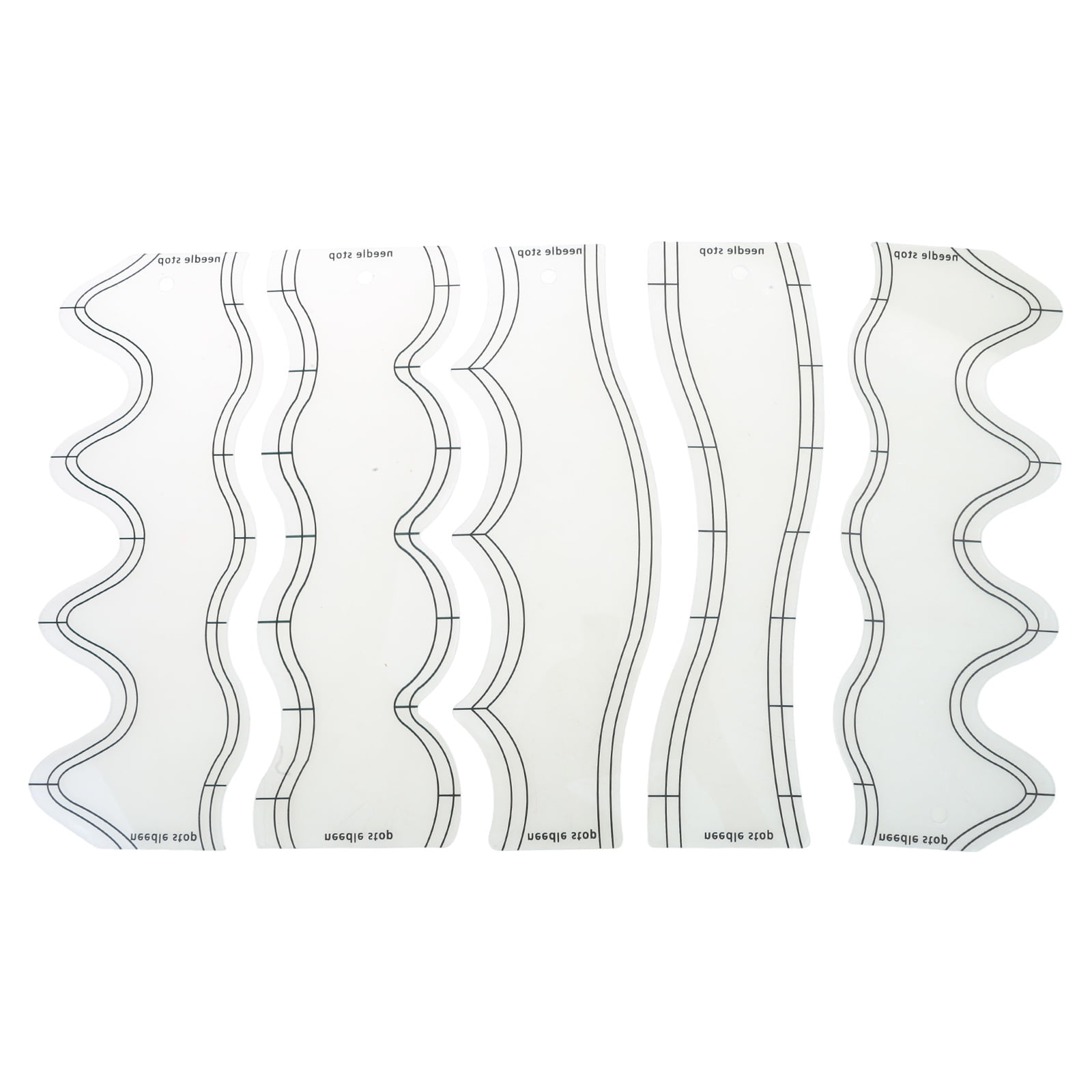 Peiiwdc 5 Pcs Quilting Ruler Clear Quilting Templates Acrylic Quilting ...