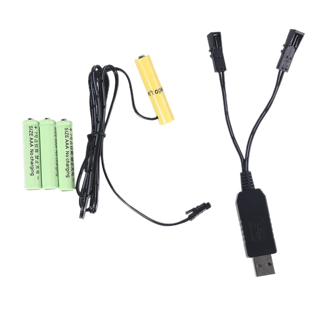 Peiiwdc Battery Eliminator 4.5V, 110cm 2 in 1 AAA Battery Eliminator ...