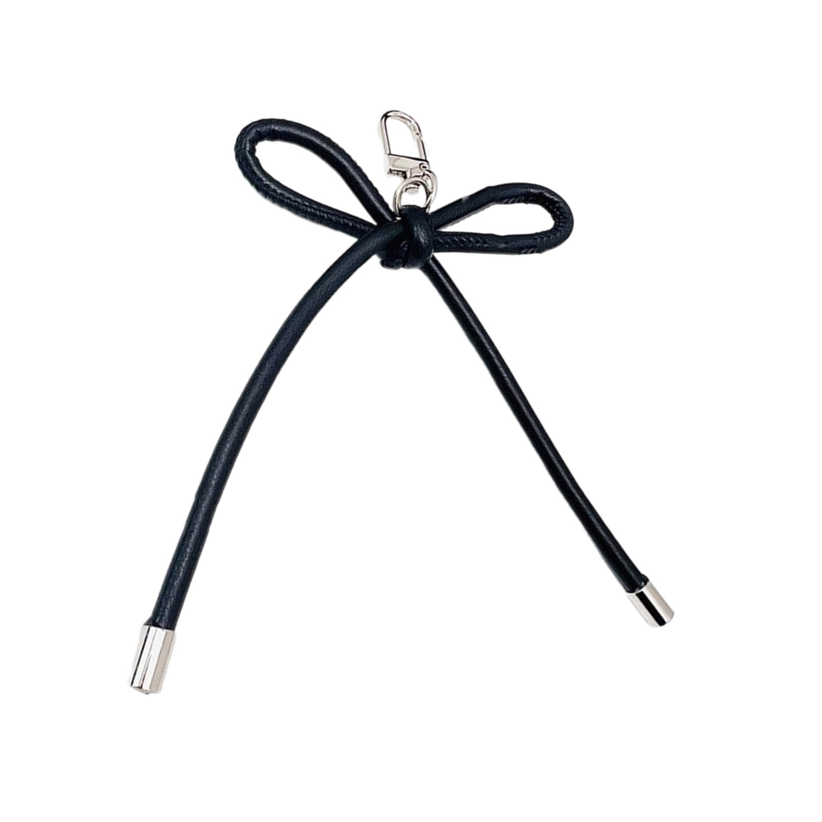 Peiiwdc Elegant Keychain Charm with PU Leather Bowknot for Women Girls ...