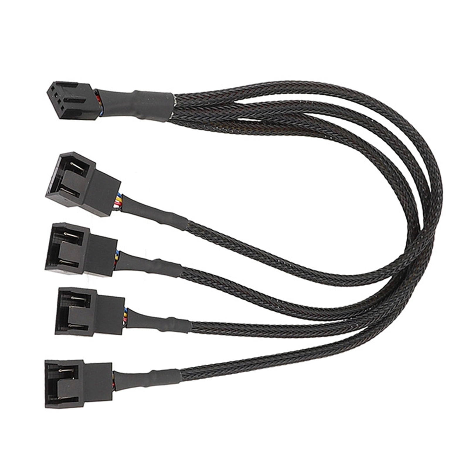 Peiiwdc Fan Splitter 4Pin Adapter Cable 1 To 3/4 Computer CPU Fan ...