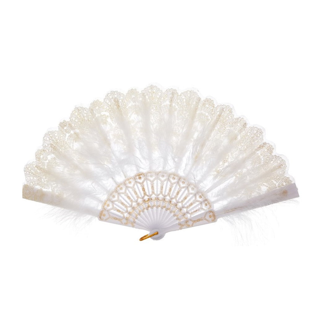 Peiiwdc Fan Vintage Dance Foldings Fan Elegant Large Hand Fan for ...