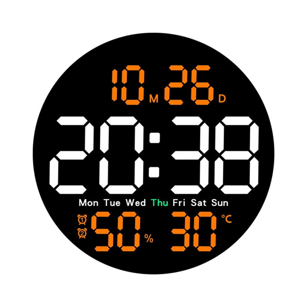 Peiiwdc LED Digital Wall Clock Large Display Electronic Alarm Clock ...
