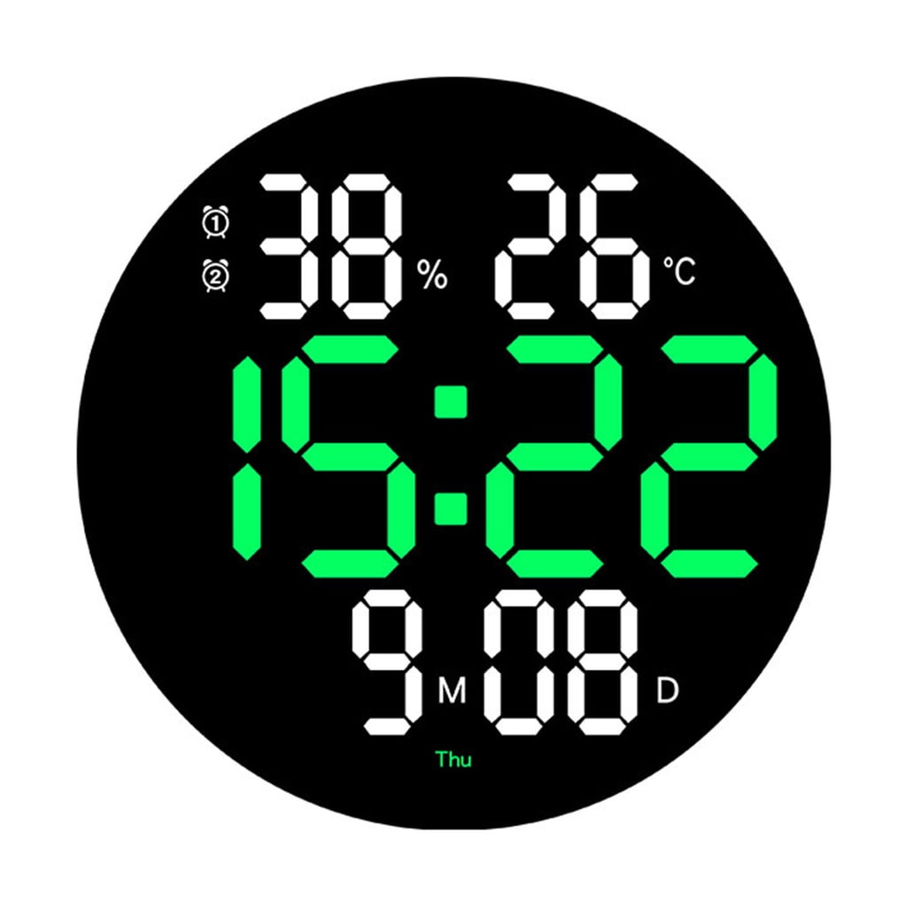 Peiiwdc Large Screen Digital Clock with Remote Control 10inch Led Wall ...