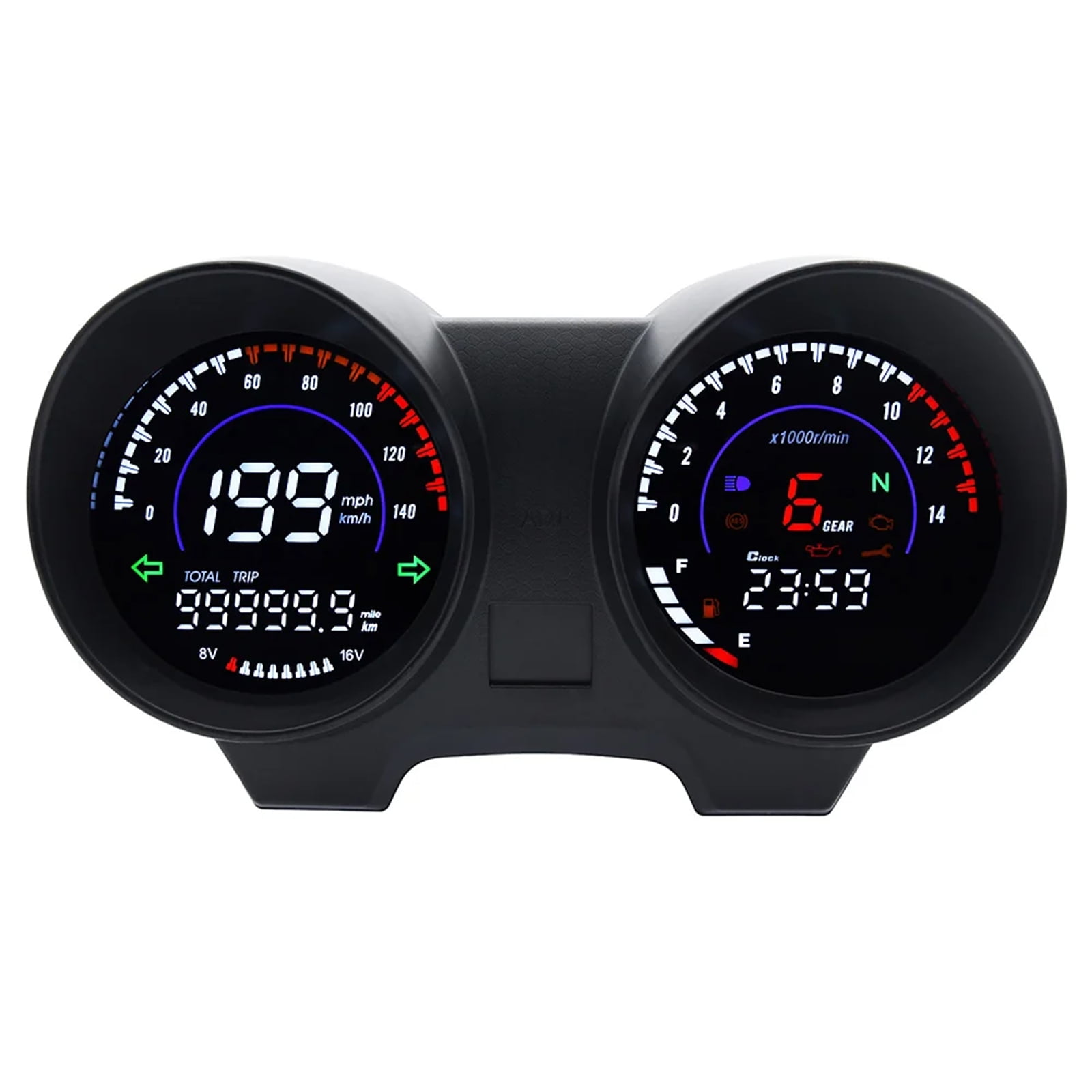 Peiiwdc Motorcycle Speedometer Compatible for Brazil TITAN150 CG150 ...