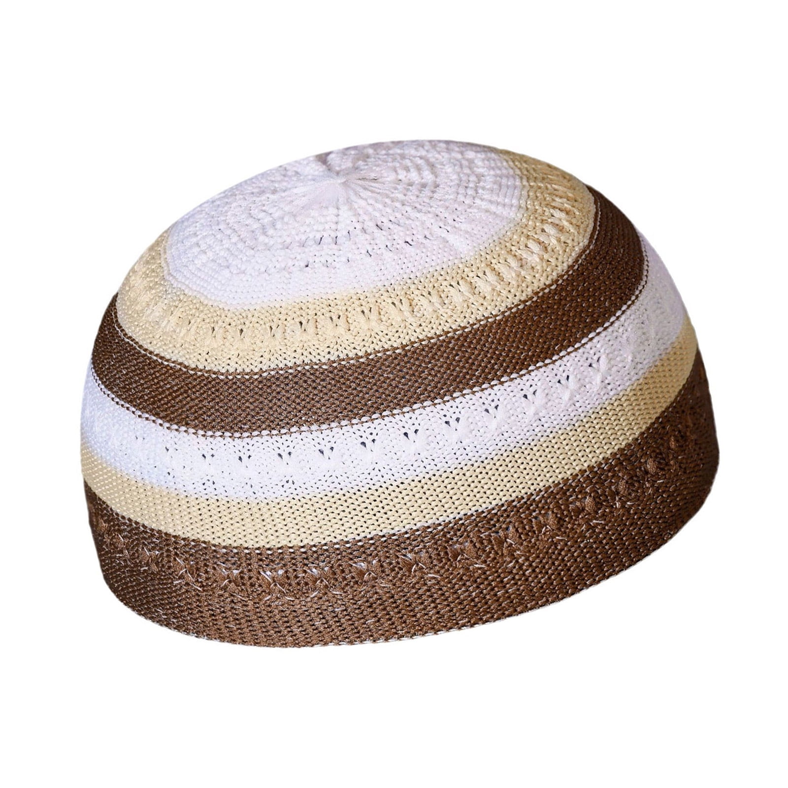 Peiiwdc Muslims Men Namaz Prayer Hat Traditional Kufi Hat Gifts ...