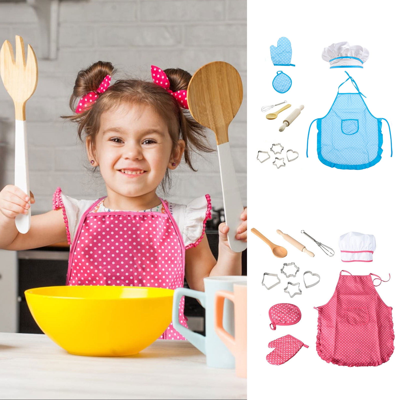 Peiiwdc Outfit Set for Children, Toy Kitchen Playset Dress Up Set for ...