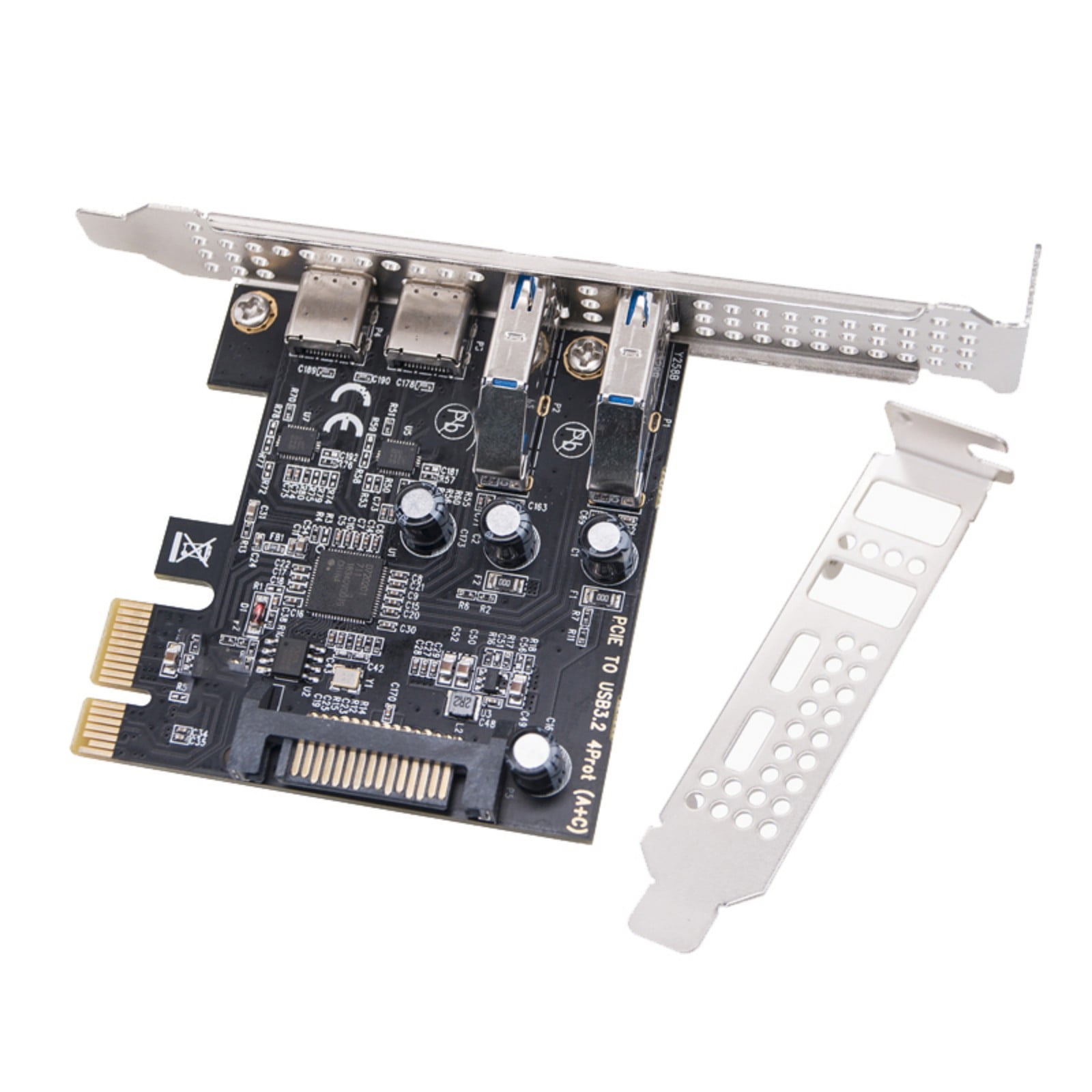 Peiiwdc PCIE 1X To USB Expansion Card USB 3.2 Gen1 5Gbps Front Panel ...