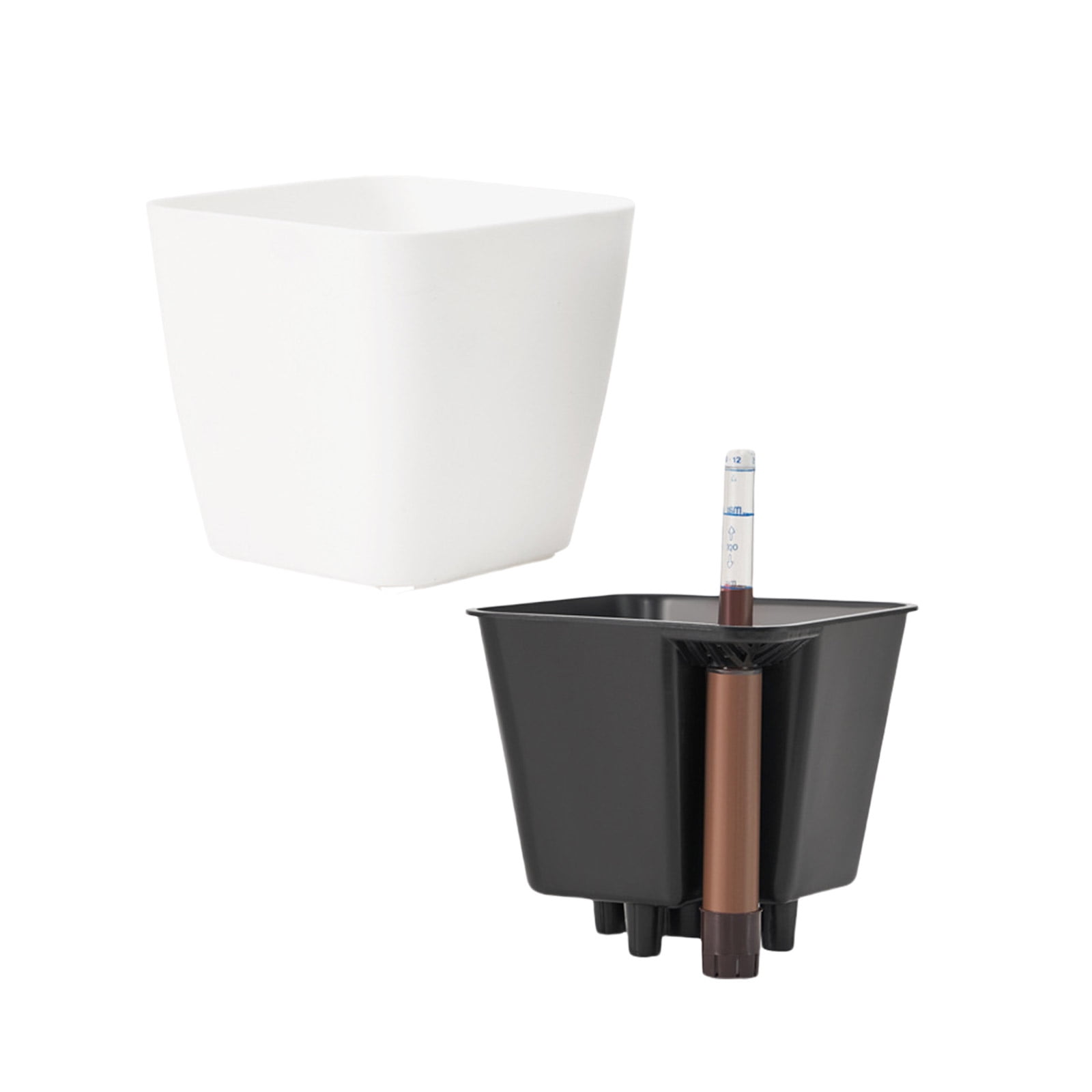 Peiiwdc Watering Planter with Water Levels Indicators Decorative Flower ...