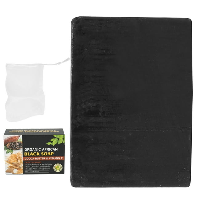 Peimei Black Soap Nourishing Cocoa Bean Vitamin E Moisturizing Cleaning