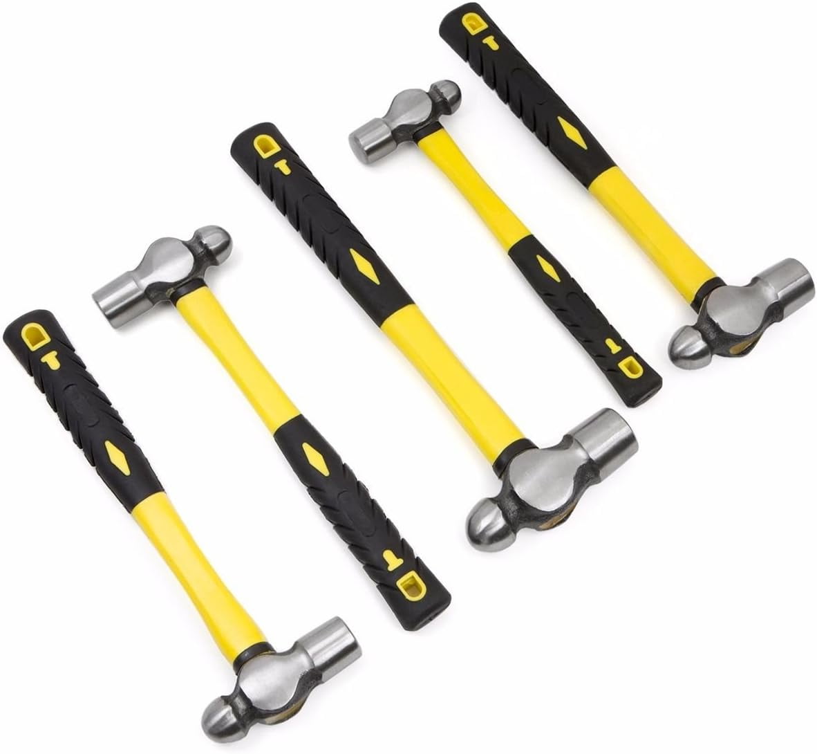 Pein Hammer Set 8, 12, 16, 24, 32 ounce Fiberglass Carbon Steel for ...