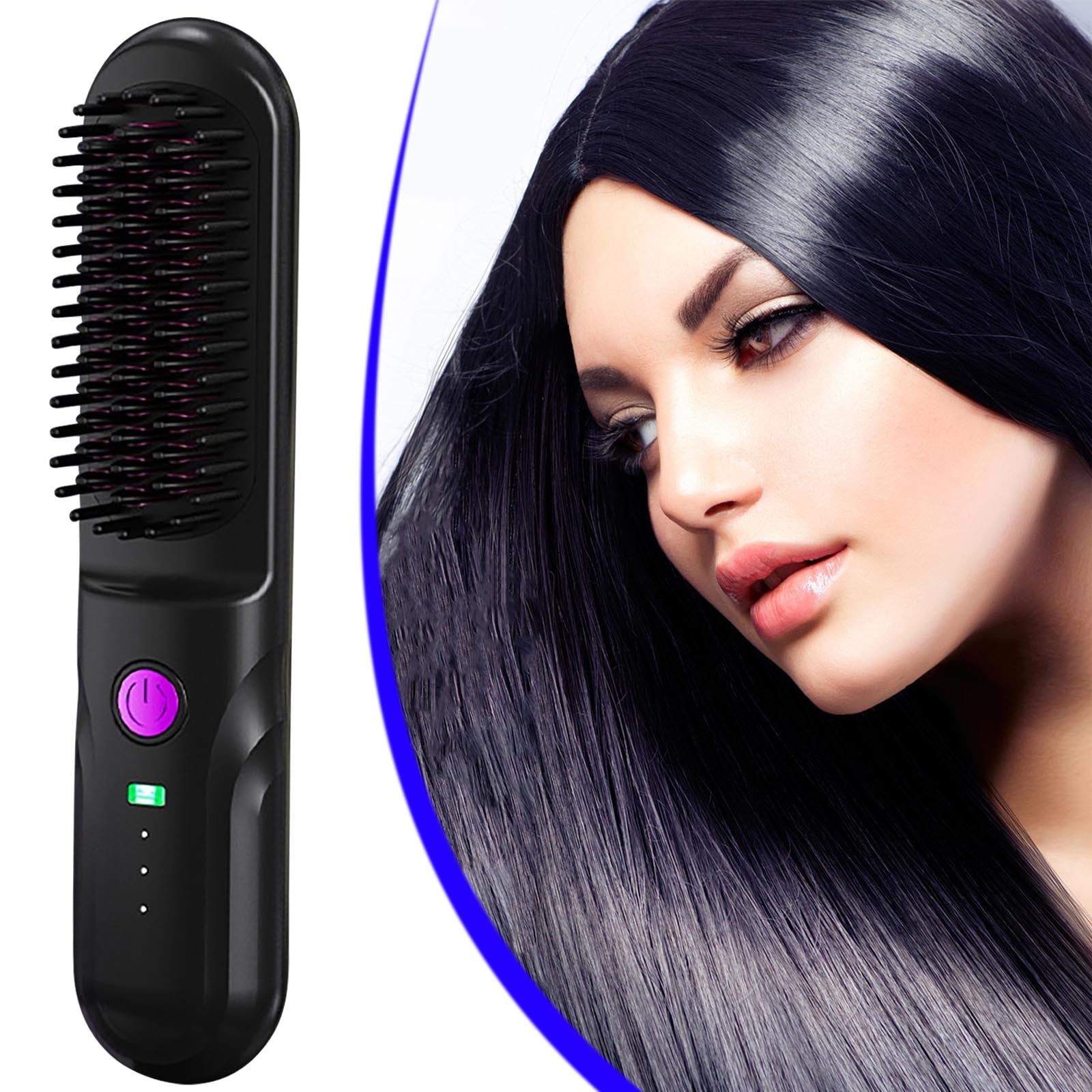 Peine inalámbrico para alisar el cabello con negativo que no daña el ...