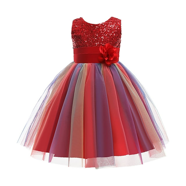 Pejock 3-10 Years Kids Pageant Flower Girl Dress Little Girls Party ...