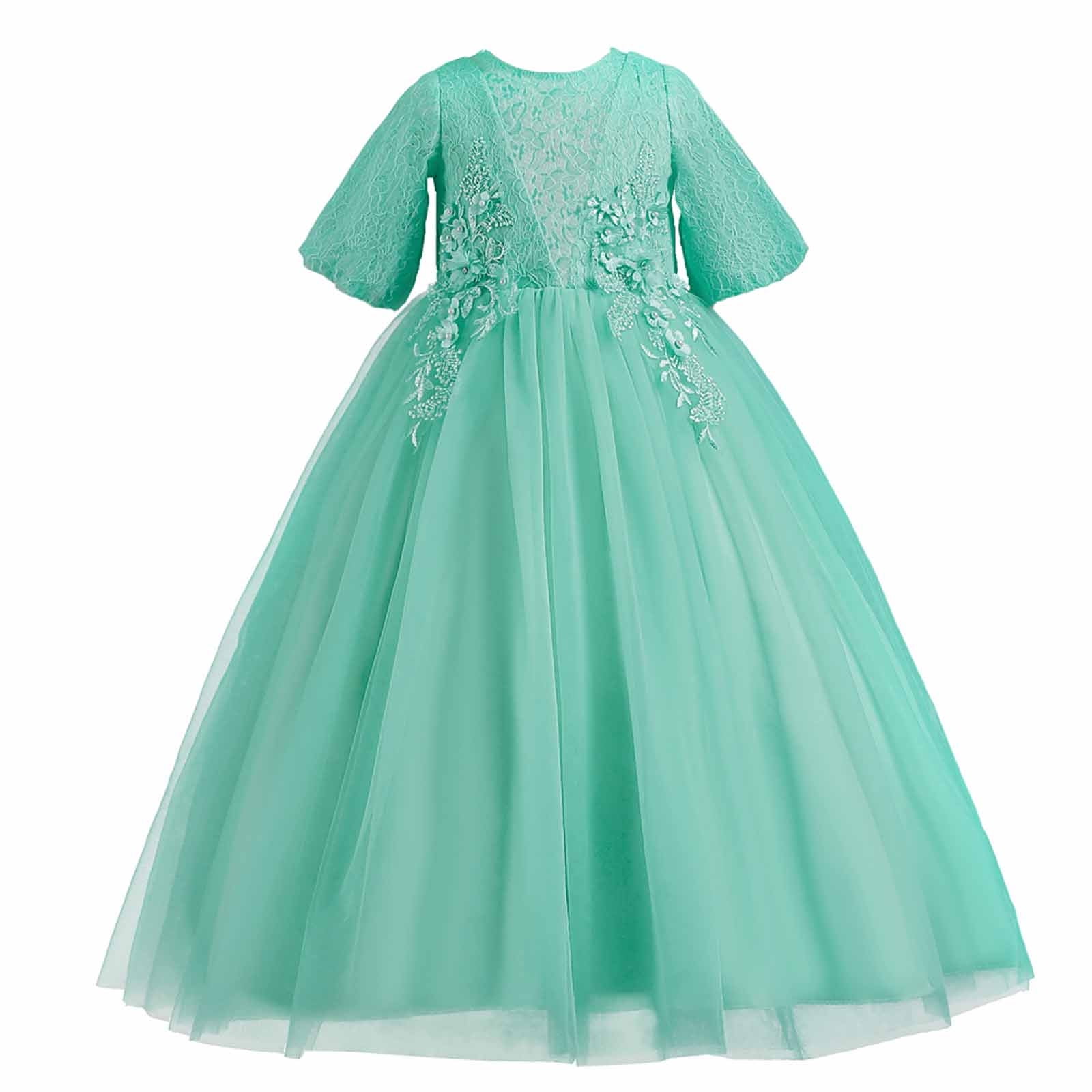 Pejock 5-14 Years Kids Pageant Flower Girl Dress Little Girls Party ...