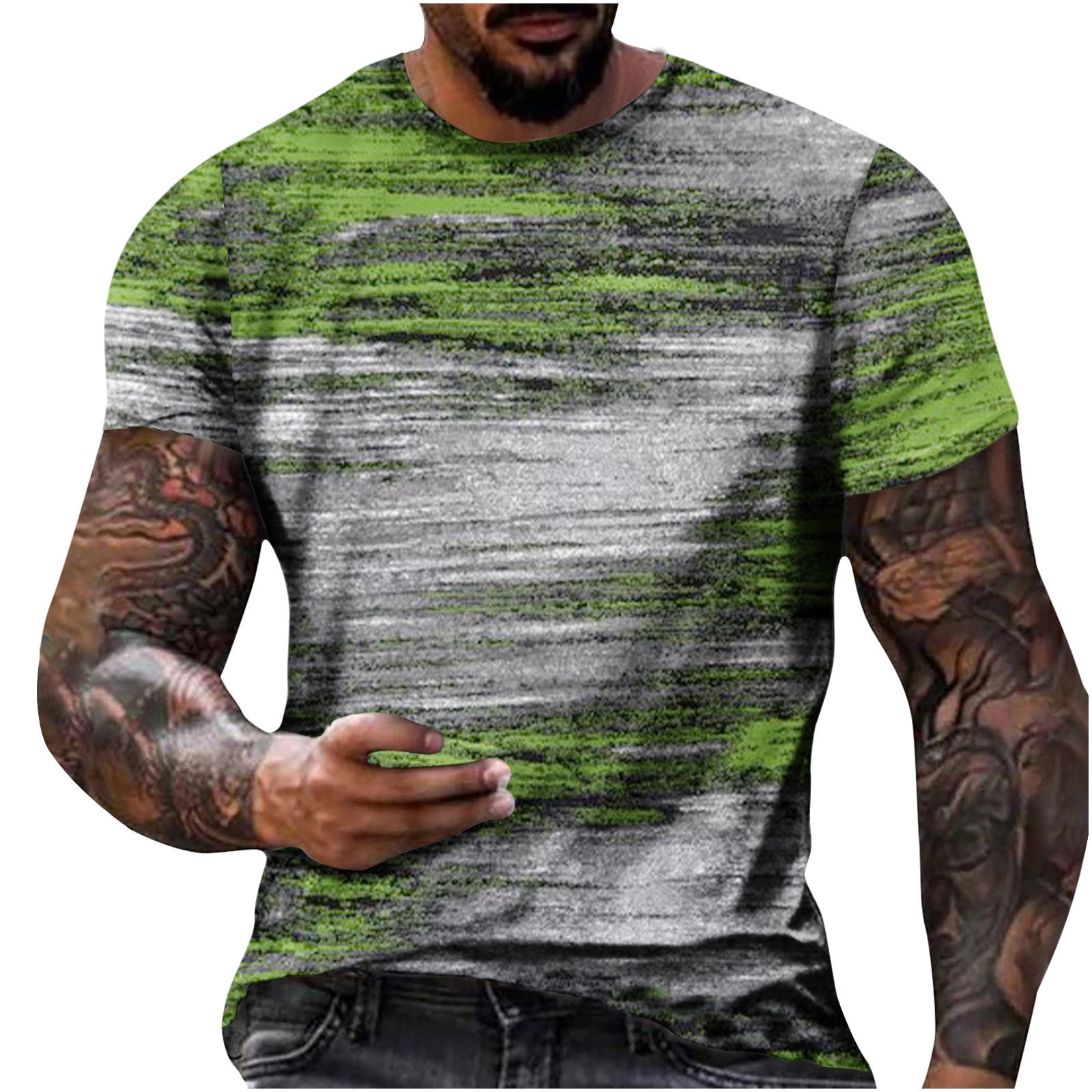 Pejock Men's Big & Tall Short Sleeve Crewneck T-Shirts M-5XL - Walmart.com