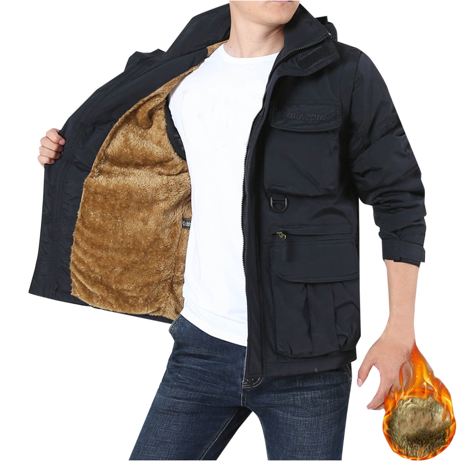 Pejock Mens Detachable Sleeves Jacket, Convertible, Interchangeable ...