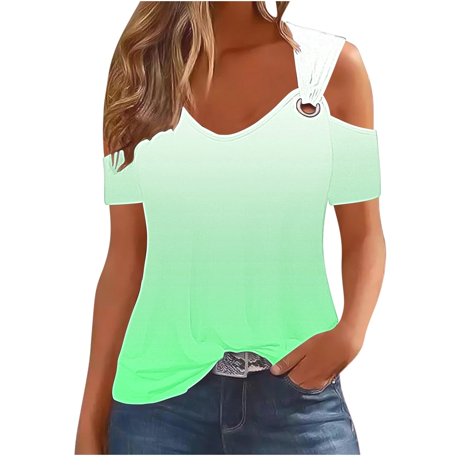 Pejock Fashion Savings Deals Plus Size Summer Tops For Women Cute