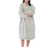 Oksun Women's Full Length Fleece Wrap Bathrobe, Cozy Plush Long Warm ...