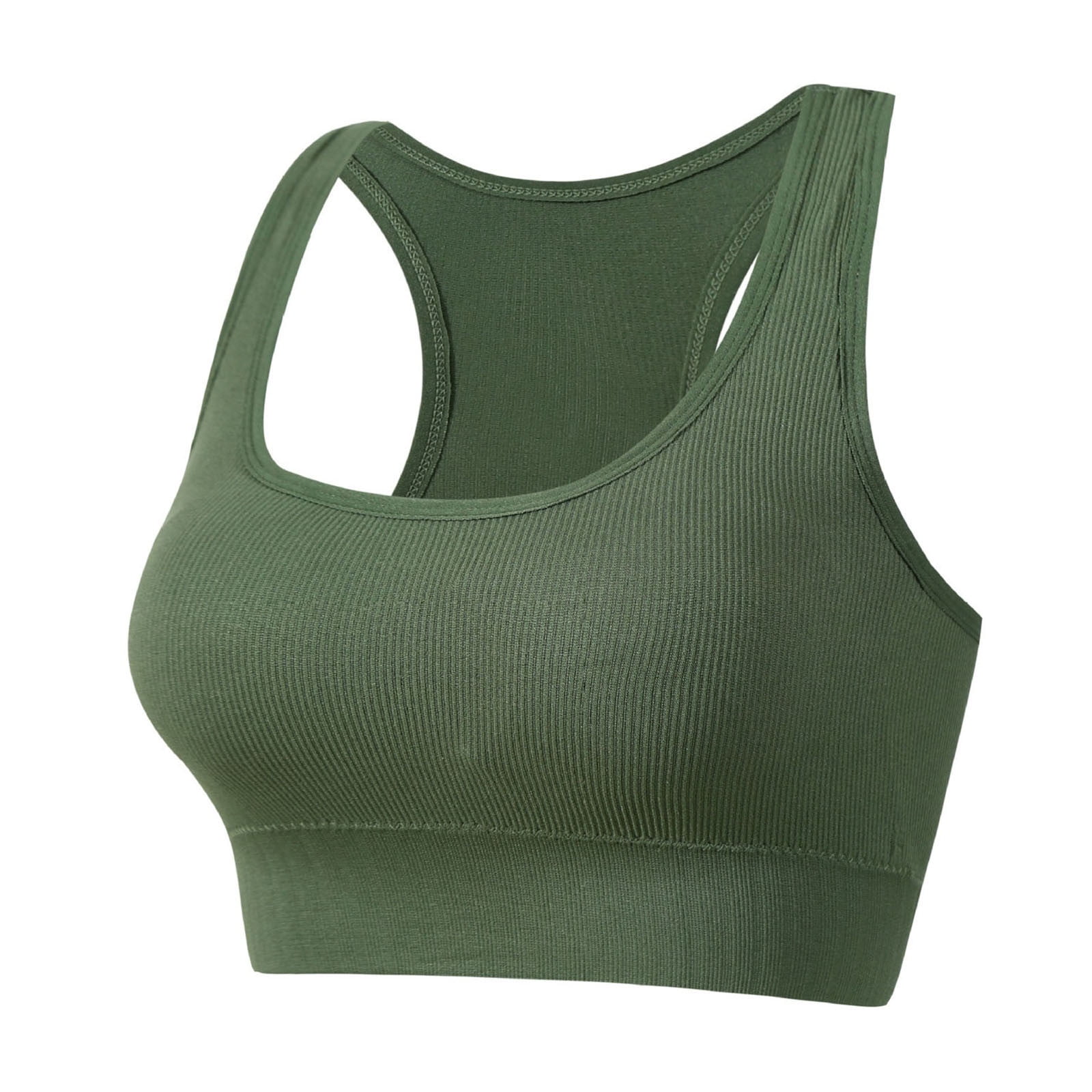 Pejock Racerback Sports Bras for Women Padded Seamless High Impact ...