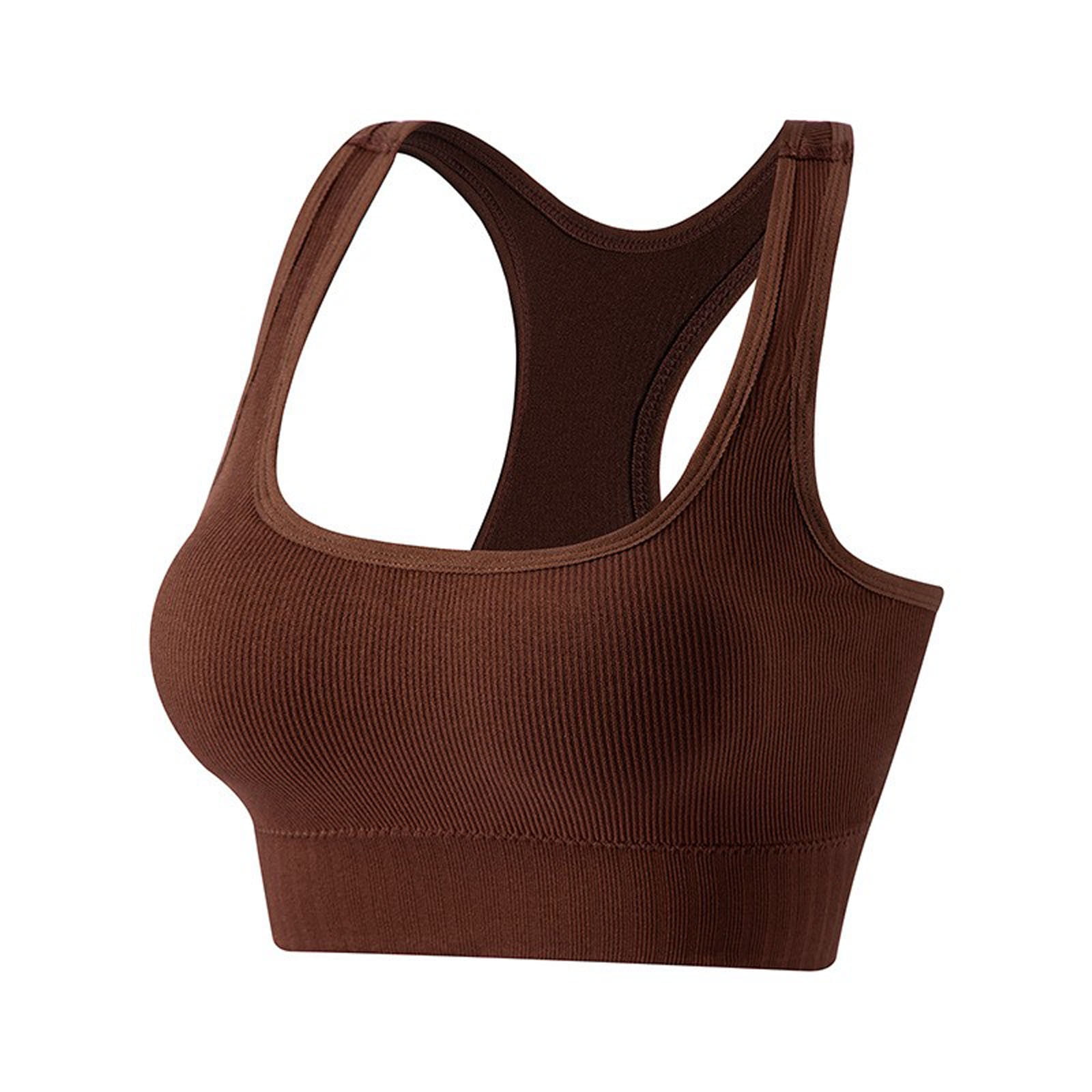 Pejock Racerback Sports Bras for Women Padded Seamless High Impact ...