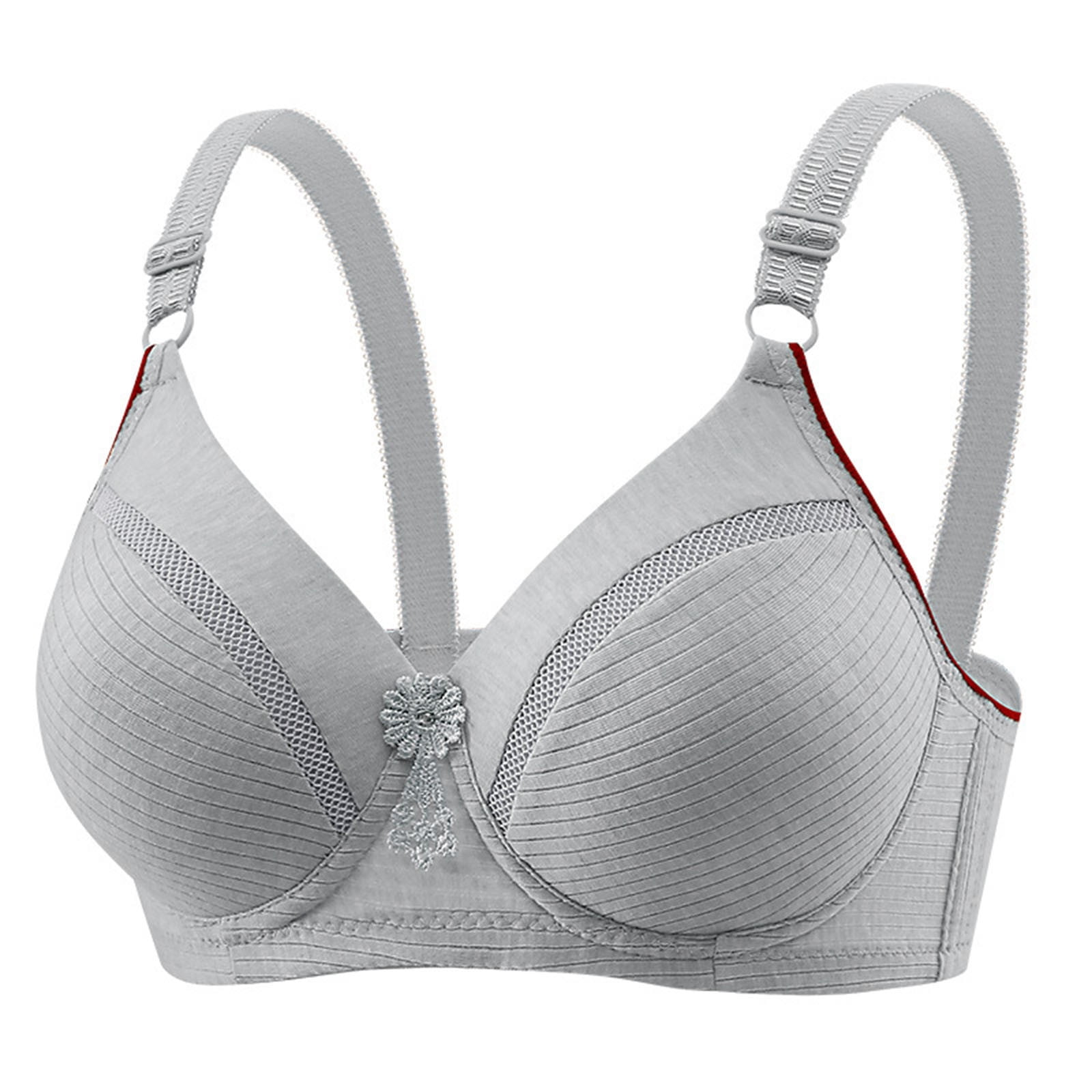Pejock Women's Plus Size Wireless Bra with Adjustable Back Closure ...