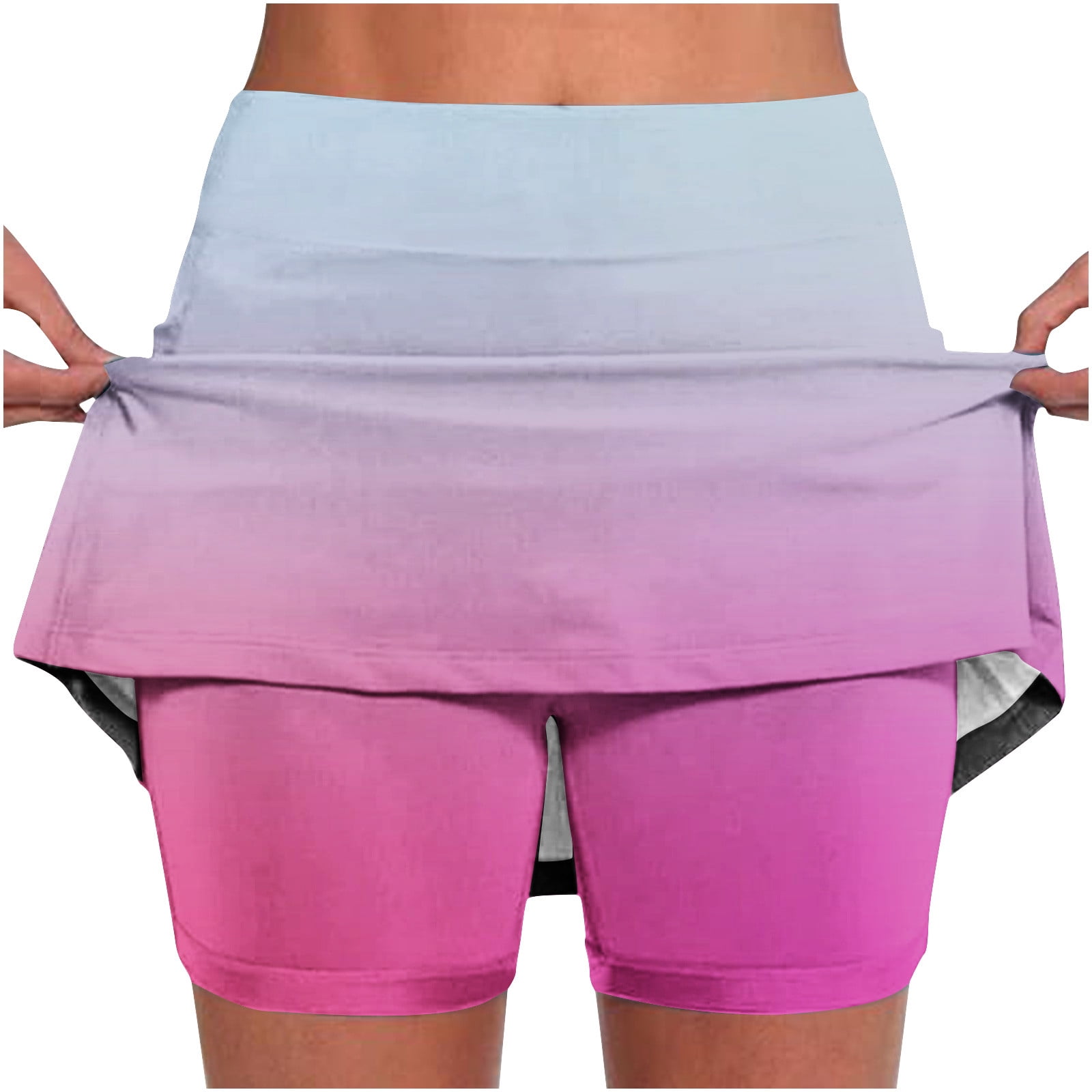 Pejock Womens Mini Tennis Skirt 2025 Athletic Workout Gradient Golf ...