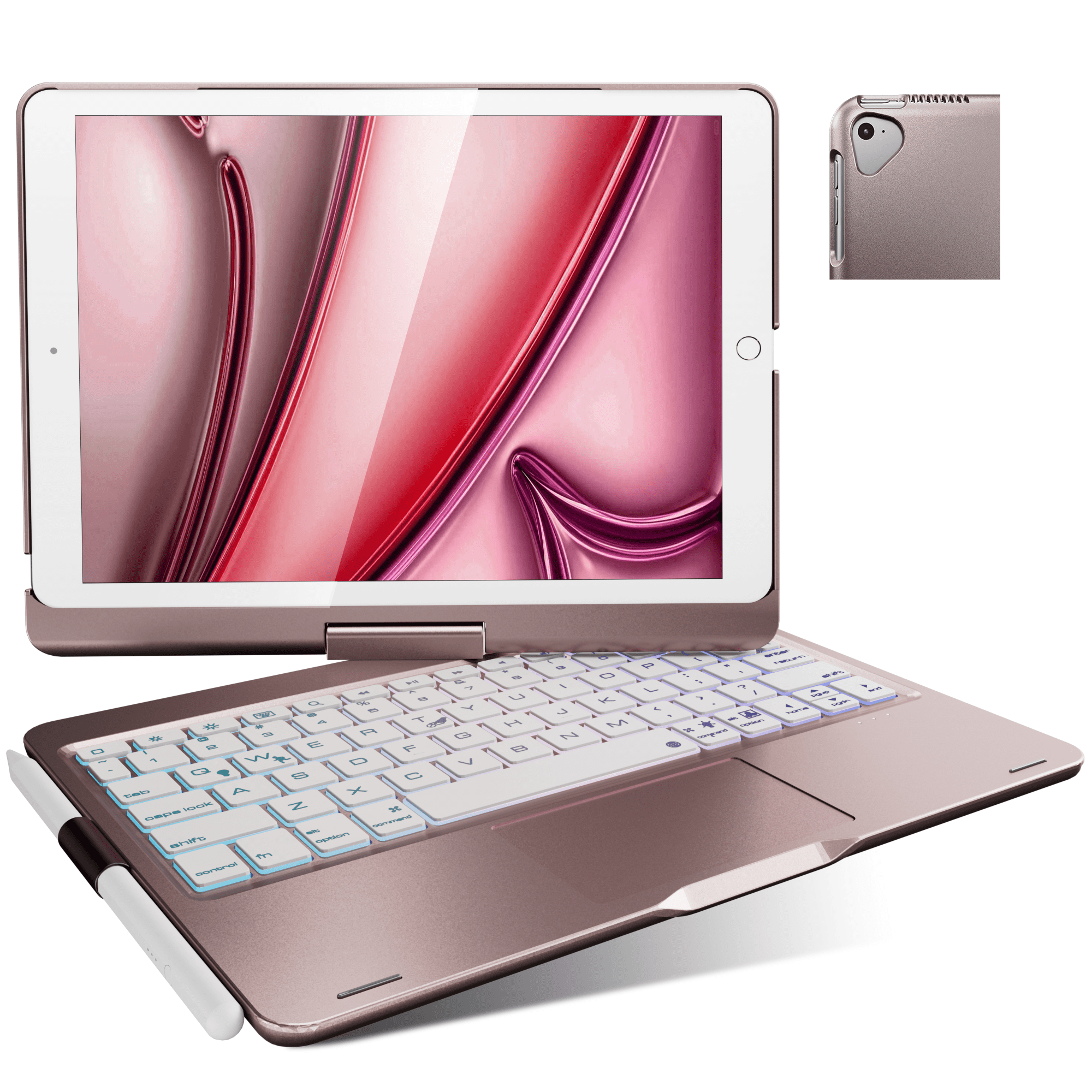 Pekarejue Wireless Keyboard Case for 2021 Apple iPad 10.2 inch 9th 8th ...