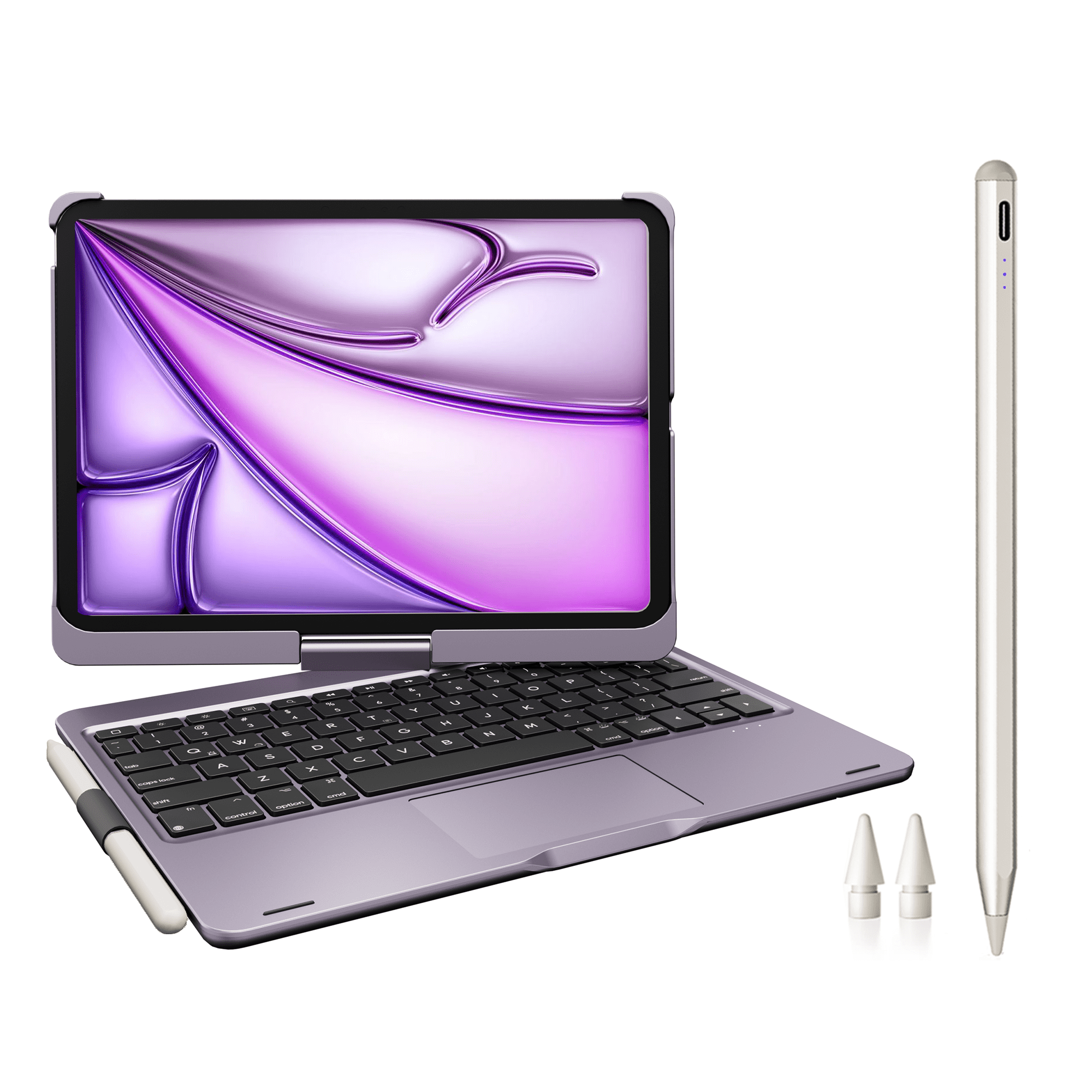 Pekarejue Wireless Keyboard Case with Trackpad + Stylus Pen Compatible ...