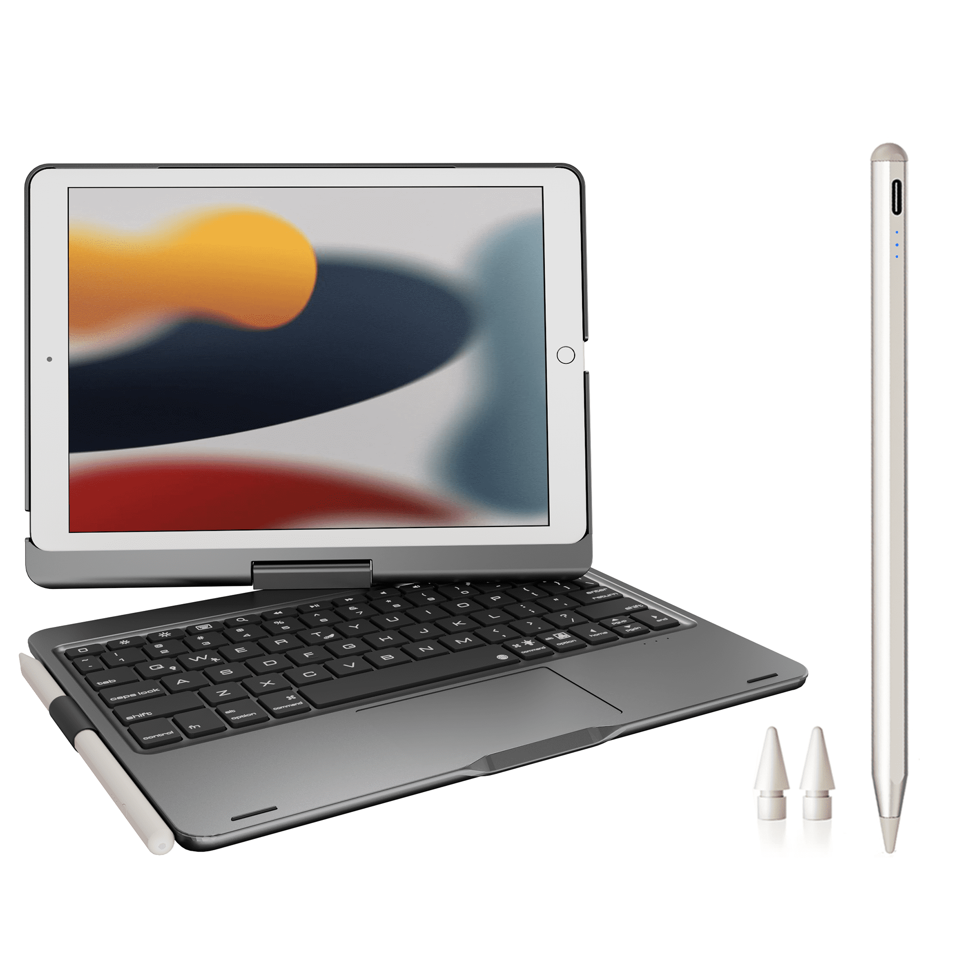 Pekarejue Wireless Keyboard Case with Trackpad + Stylus Pen Compatible ...