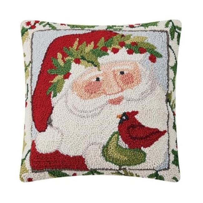 Peking Handicraft 31SW301C16SQ 16 x 16 in. Santa Head Hook Pillow ...